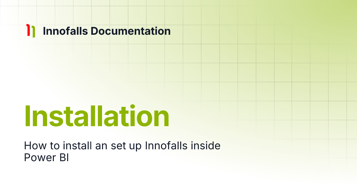 Installation | Innofalls Documentation